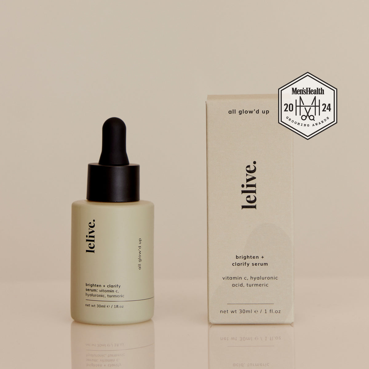 all glow'd up | brighten + clarify serum │ lelive Africa | lelive.